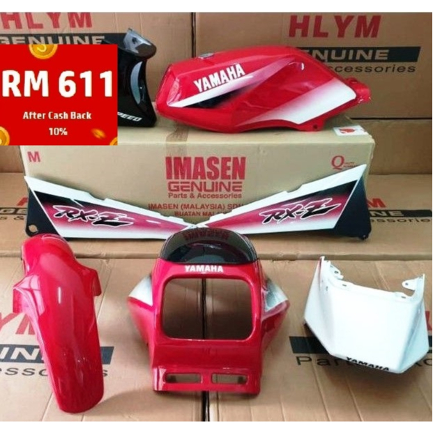 🔥Y961 YAMAHA RXZ IMASEN MERAH PUTIH MILI/RXZ HLYM MUDGUARD TEBAL🔥COVER ...