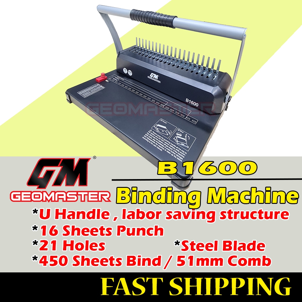 Geomaster Extra Strong Binding Machine , Comb Binding Machine B1600 ...