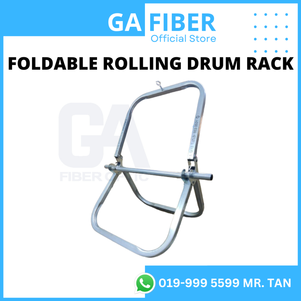 Foldable Fiber Rolling Drum Rack (For IB and UG Drop Cable Drum ...