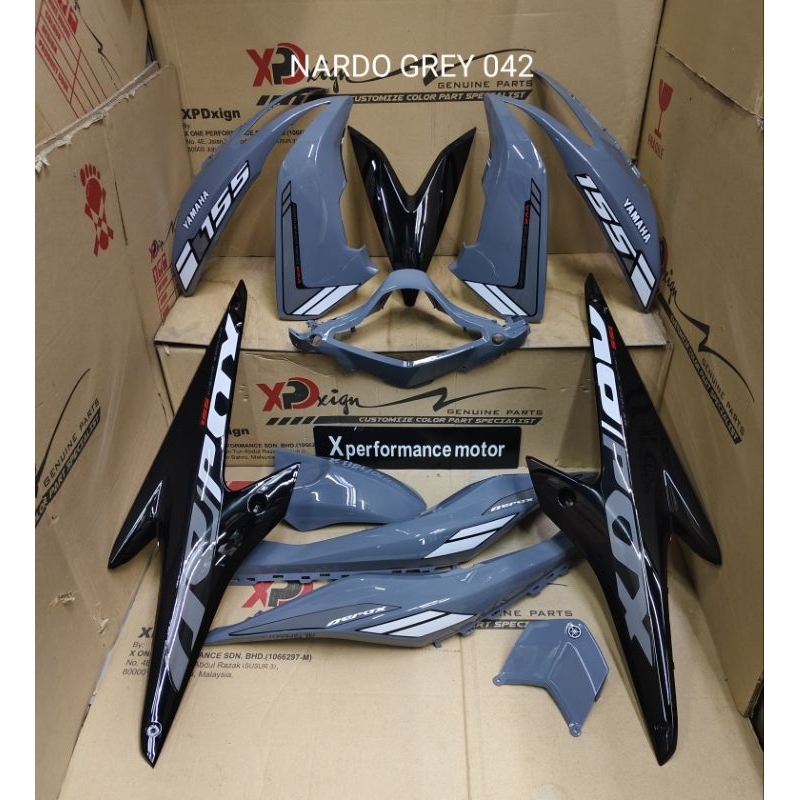 NVX V1 AEROX V1 ORI HLD COVERSET CUSTOM STICKER TANAM NARDO GREY/BLACK ...