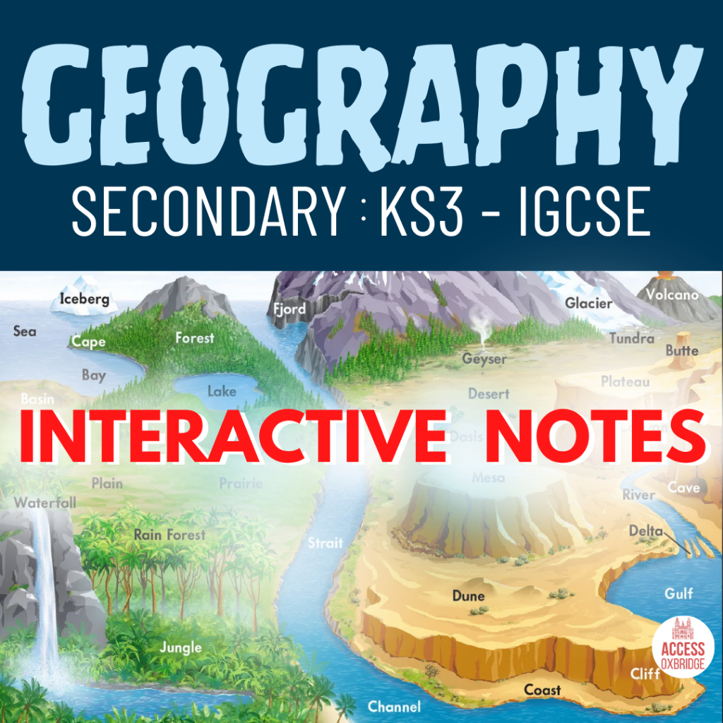 K24 Lower Secondary Geography Notes KS3 Year 7 + Year 8 + Year 9 KS3 ...