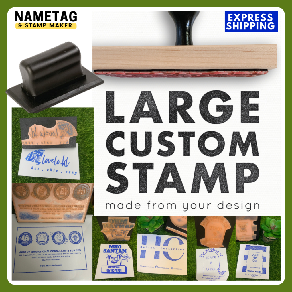 EXTRA Large Size Custom Made polymer Rubber stamp (fast shipping ...