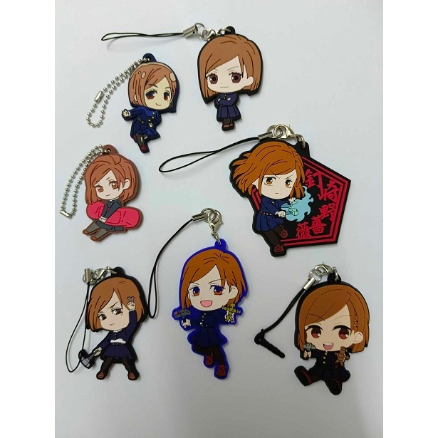 Official JJK Jujutsu Kaisen Rubber Strap Merch & Mascot Keychain ...
