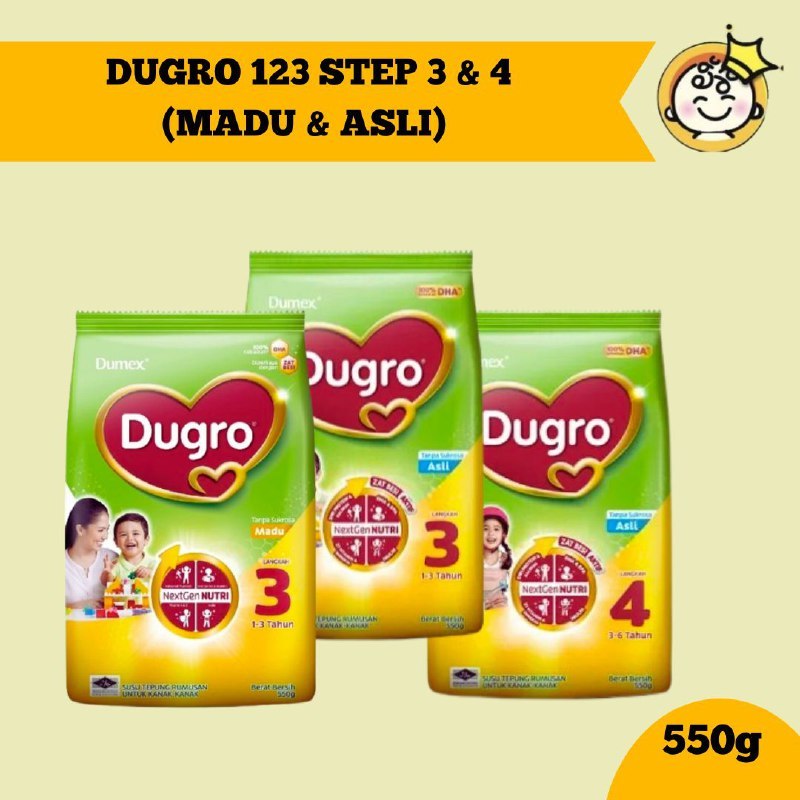 DUGRO 123 STEP 3 & 4 (MADU & ASLI) 550G | Shopee Malaysia