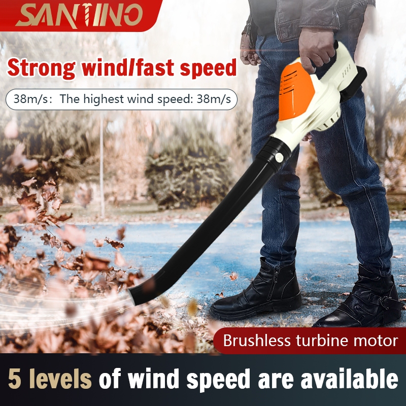 SANTINO Electric Air Blower Cordless Leaf Blower Blower Battery Powered Blower Clearing Leaf ...