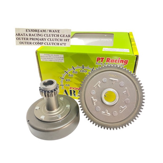 ARATA RACING EX5 Dream/Wave Racing Clutch Gear/Outer Primary Clutch 18T/Outer Comp Clutch 67T ...