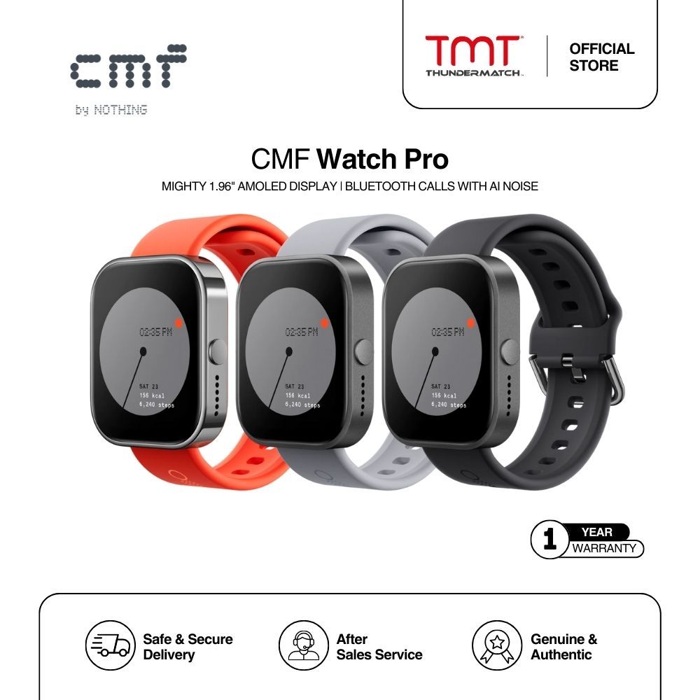 CMF Watch Pro Smartwatch | Mighty 1.96" AMOLED display | Built-in multi ...