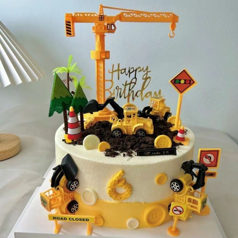 Engineering Construction Cake Topper Construction Cake Decoration ...