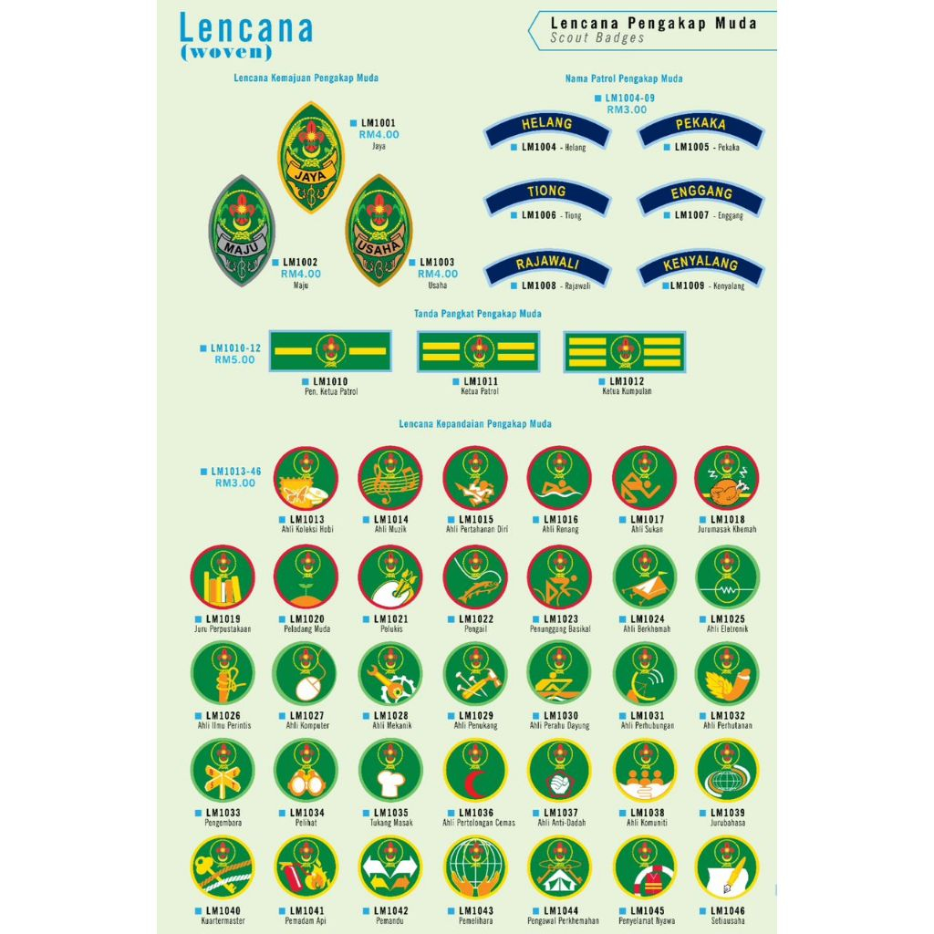 Lencana Pengakap Muda / Scout Badges | Shopee Malaysia