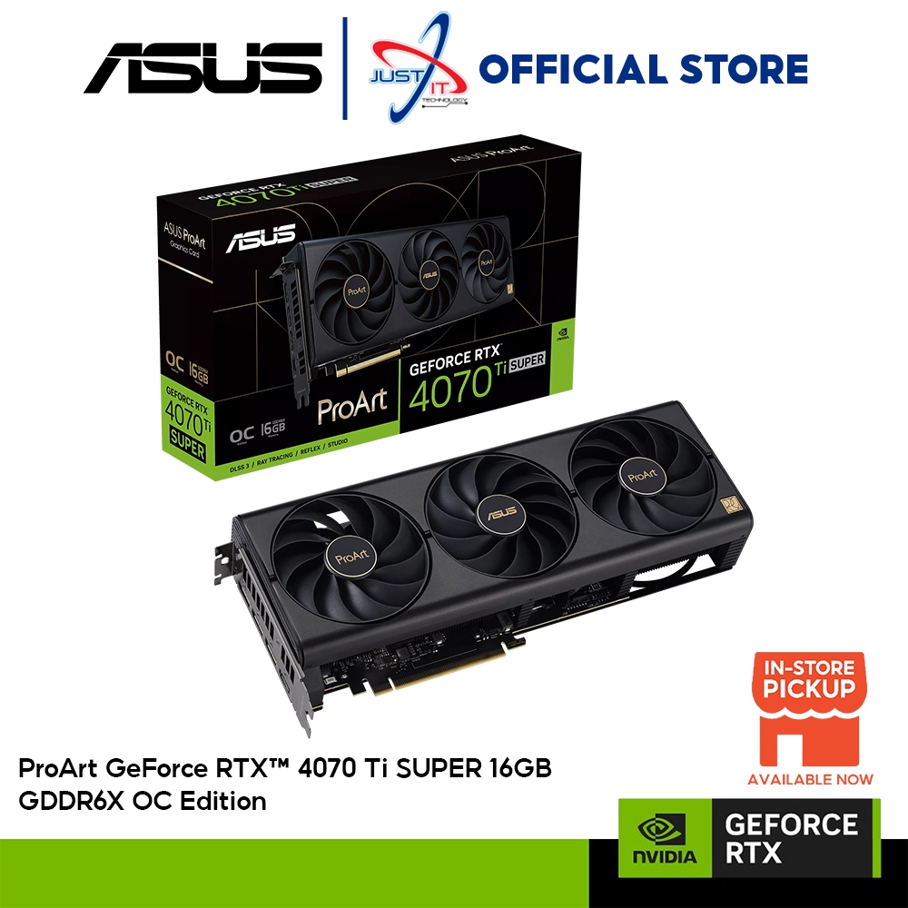 ASUS Pro Art GeForce RTX4070 TI Super OC Graphics Card (16GB) PROART ...