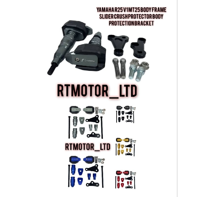 YAMAHA R25 V1 MT25 MT 25 BODY FRAME SLIDER CRUSH PROTECTOR BODY COVER ...