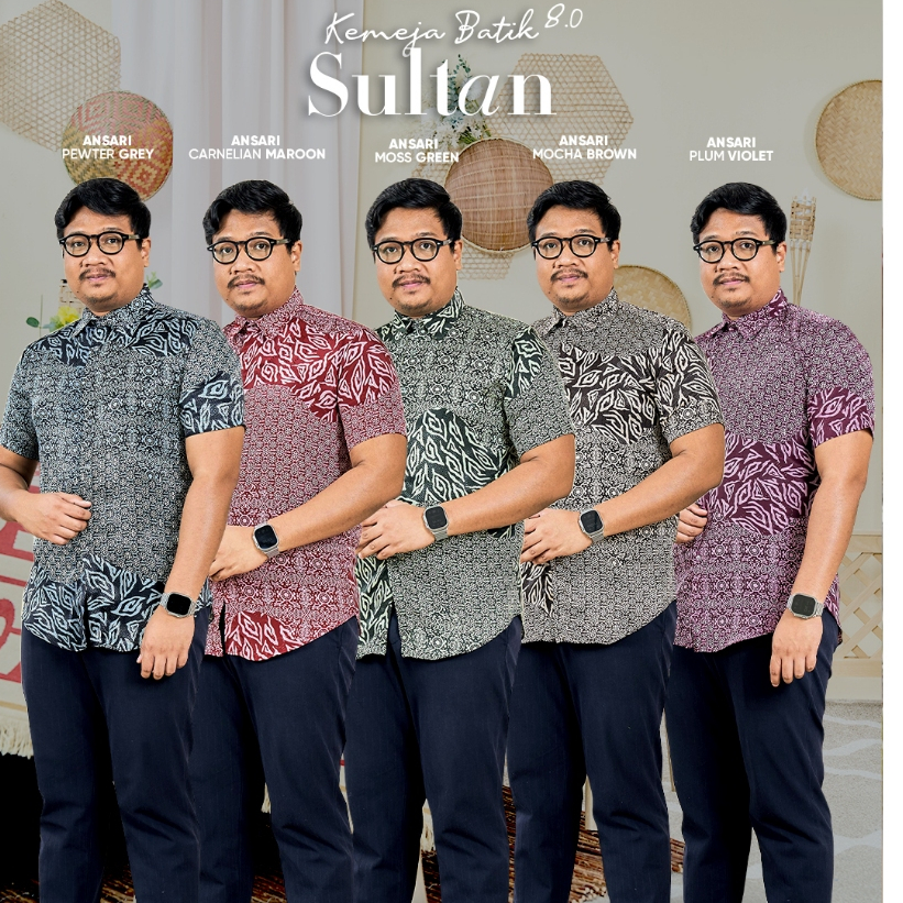 ANSARI Kemeja Batik Sultanah,Baju Batik Lelaki, Batik Malaysia,Baju ...