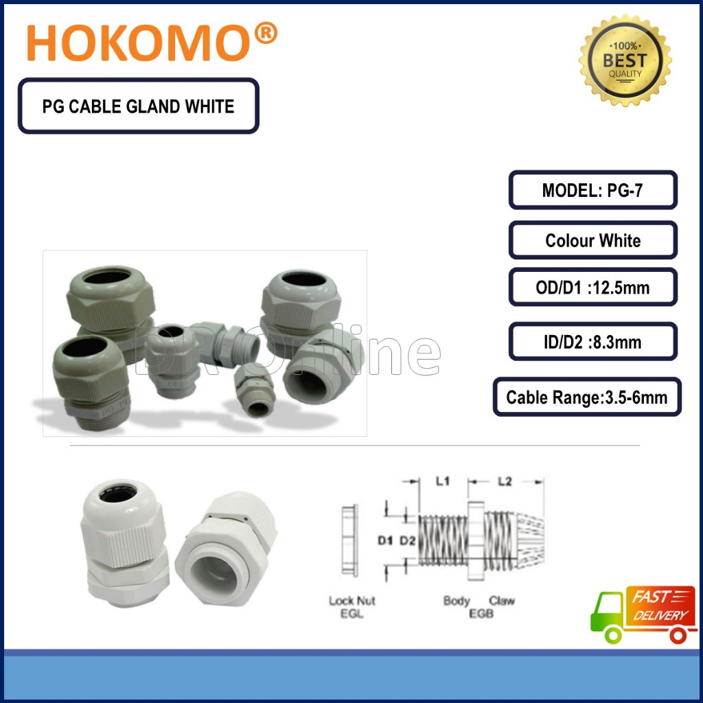 PG Nylon Cable Gland Waterproof socket IP66 PG25,PG29,PG36 ,PG42,PG48 ...
