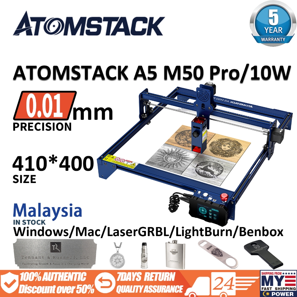 WILKTOOL' ATOMSTACK A5 M50 PRO 8W Laser Engraver 40W Ultra-fine Offline ...
