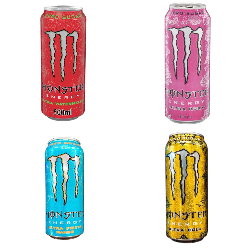 Monster Energy Drink Zero Sugar Watermelon • Ultra Golden pineapple ...