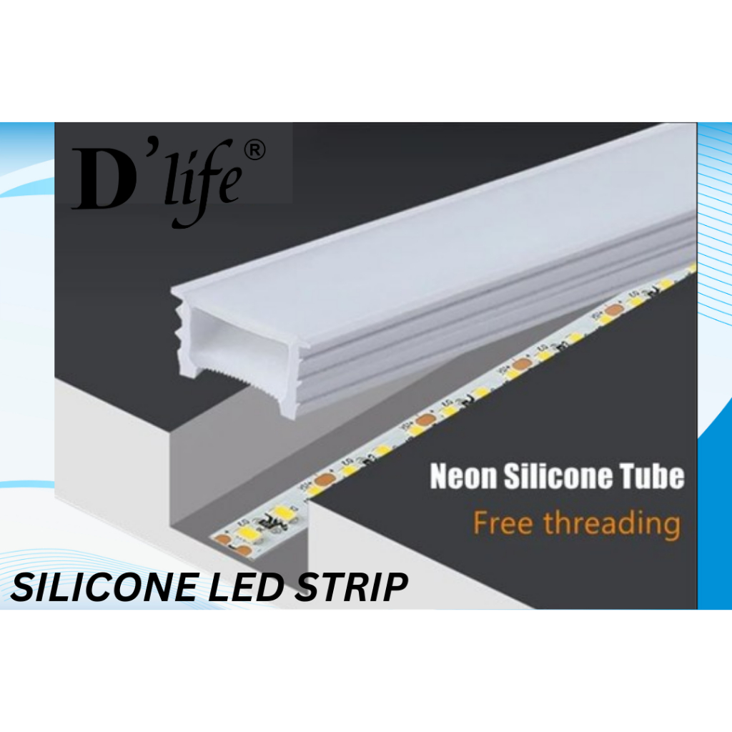 D'Life 1010 1M LED Silicone Channel Strip Light Casing Track with White ...