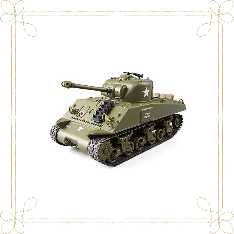 HJKLMM Tank Radio Controlled 2.4Ghz Remote Control American Sherman ...