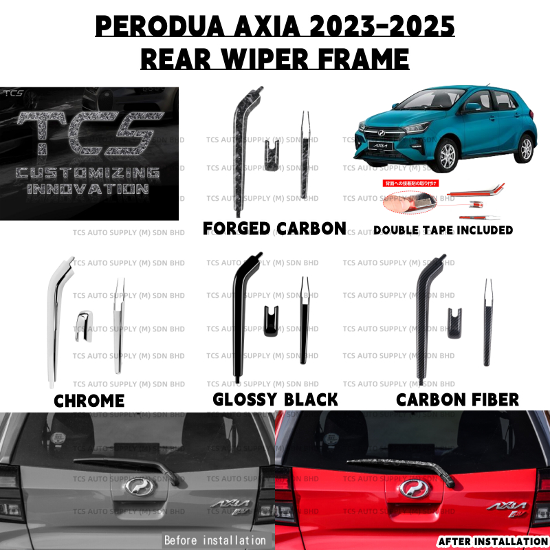 TCS NEW PERODUA AXIA 2023-2024+ CAR REAR WIPER FRAME GARNISH ...