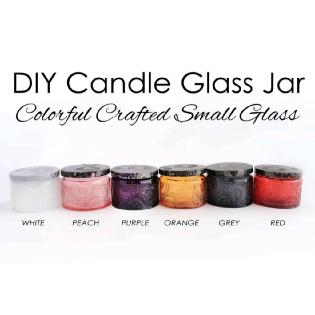 DIY Empty Candle Galss Jar Amber Clear Transparent Colorful Bottle ...