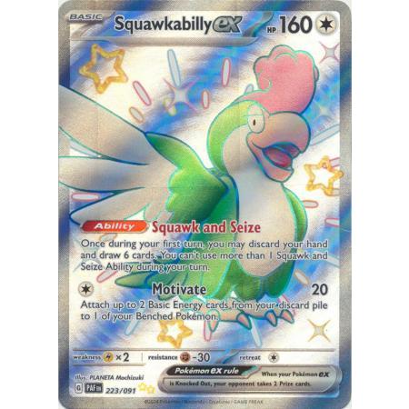 POKEMON TCG Squawkabilly ex - 223/091 - Shiny Ultra Rare Paldean Fates ...