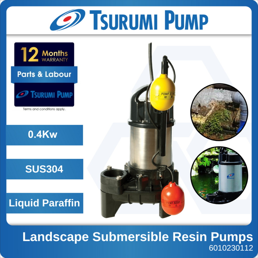 Tsurumi 50PUA2.4S Automatic Landscape Submersible Resin Pumps 50mm/0 ...