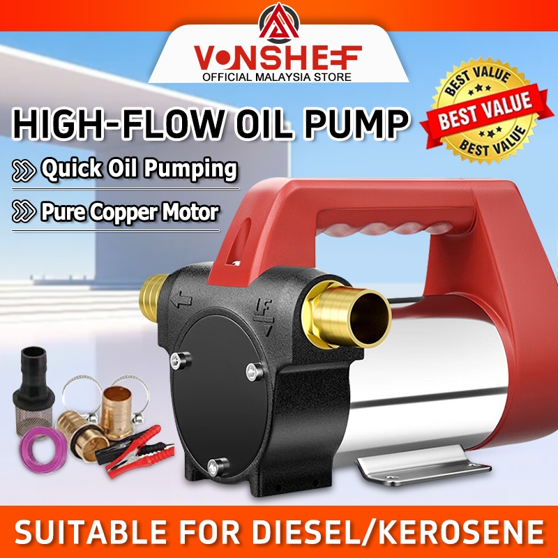 Diesel Fuel Oil Electric Transfer Pump12V24V/220V With Hose Adaptor 60L ...