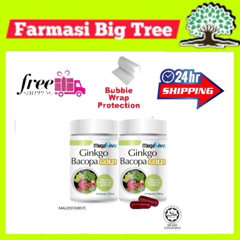 Megalive Ginkgo Bacopa Gold (2x45's) | Shopee Malaysia