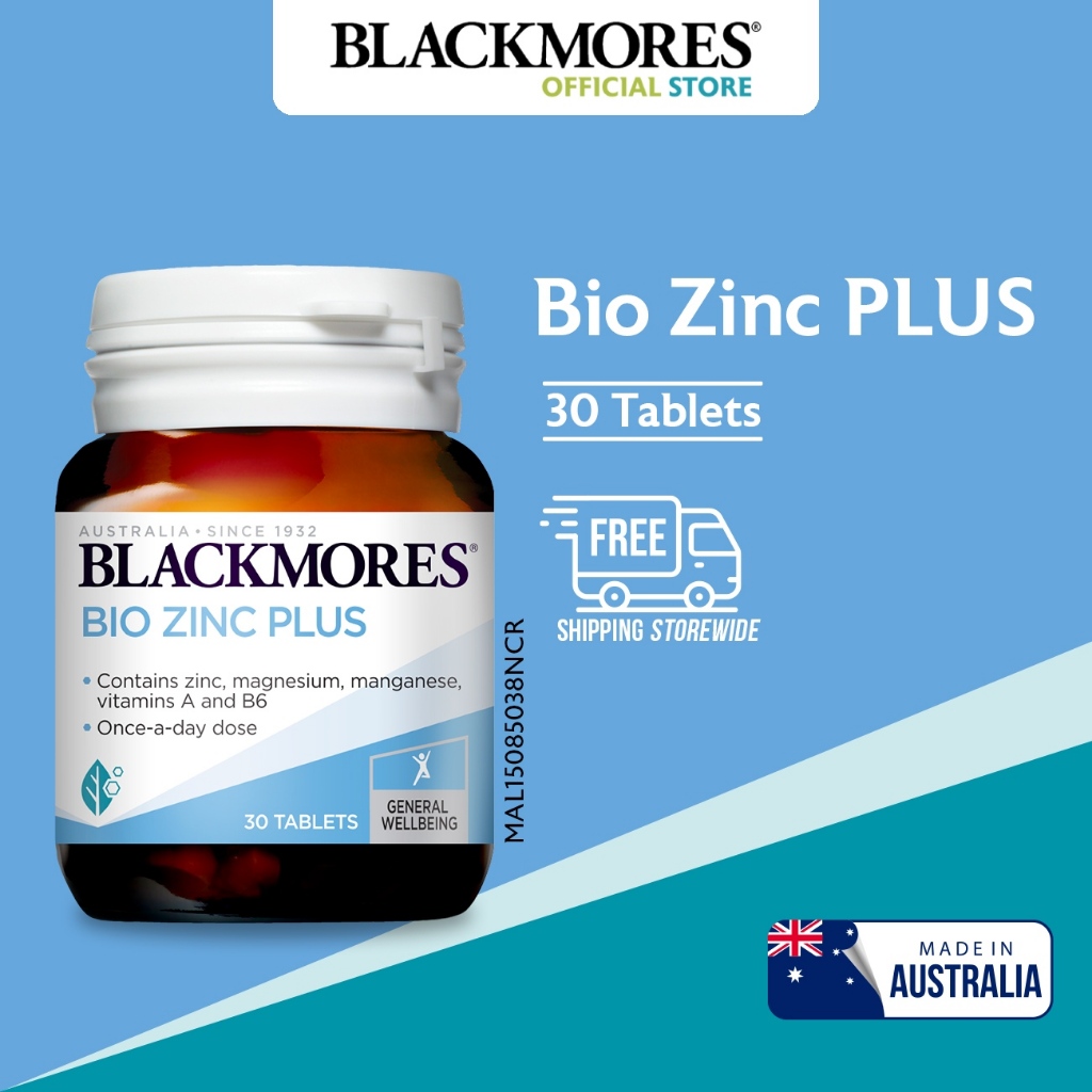 Blackmores Bio Zinc Plus 30s - For Hair, Nail & Skin (Min 6 Months ...
