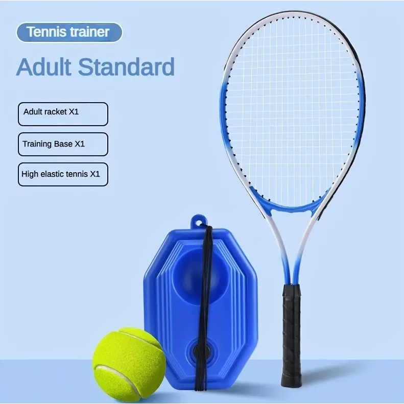 Tennis Racket Set Tennis Single Trainer For Beginners Indoor Outdoor ...