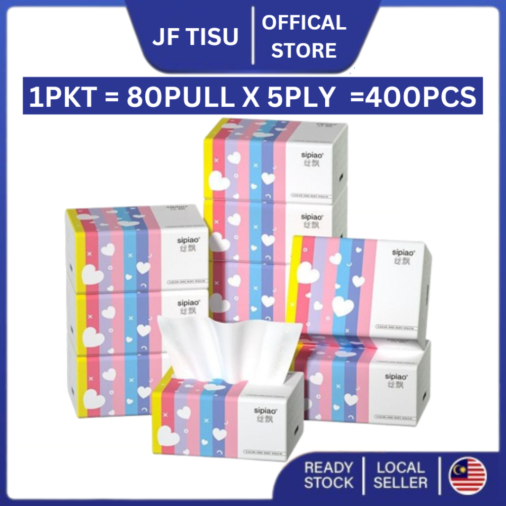[1PACK] Love Icon Tissue Soft Facial Tisu Paper 80 Pulls x 5 Ply ...