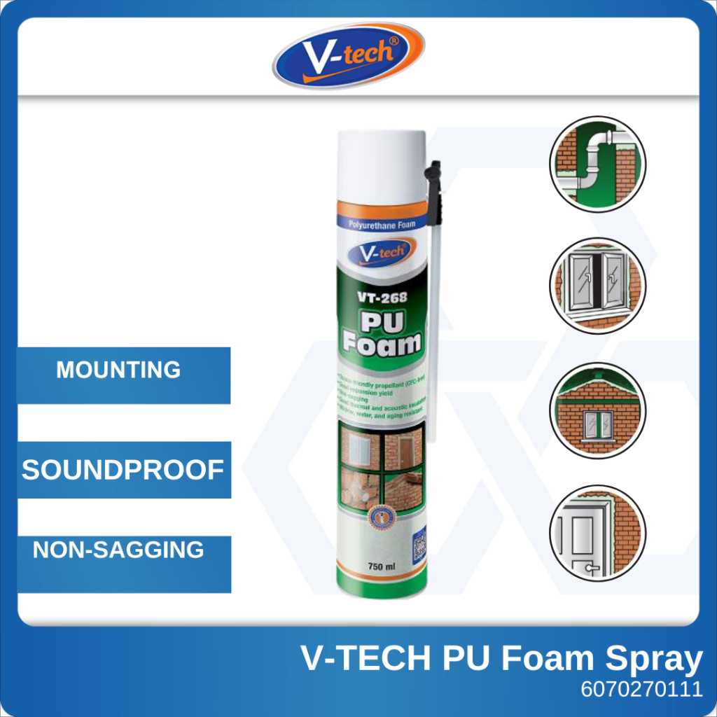 V-TECH Polyurethane Foam PU Foam Spray 750ml Cyclone 800G Tomahawwk ...