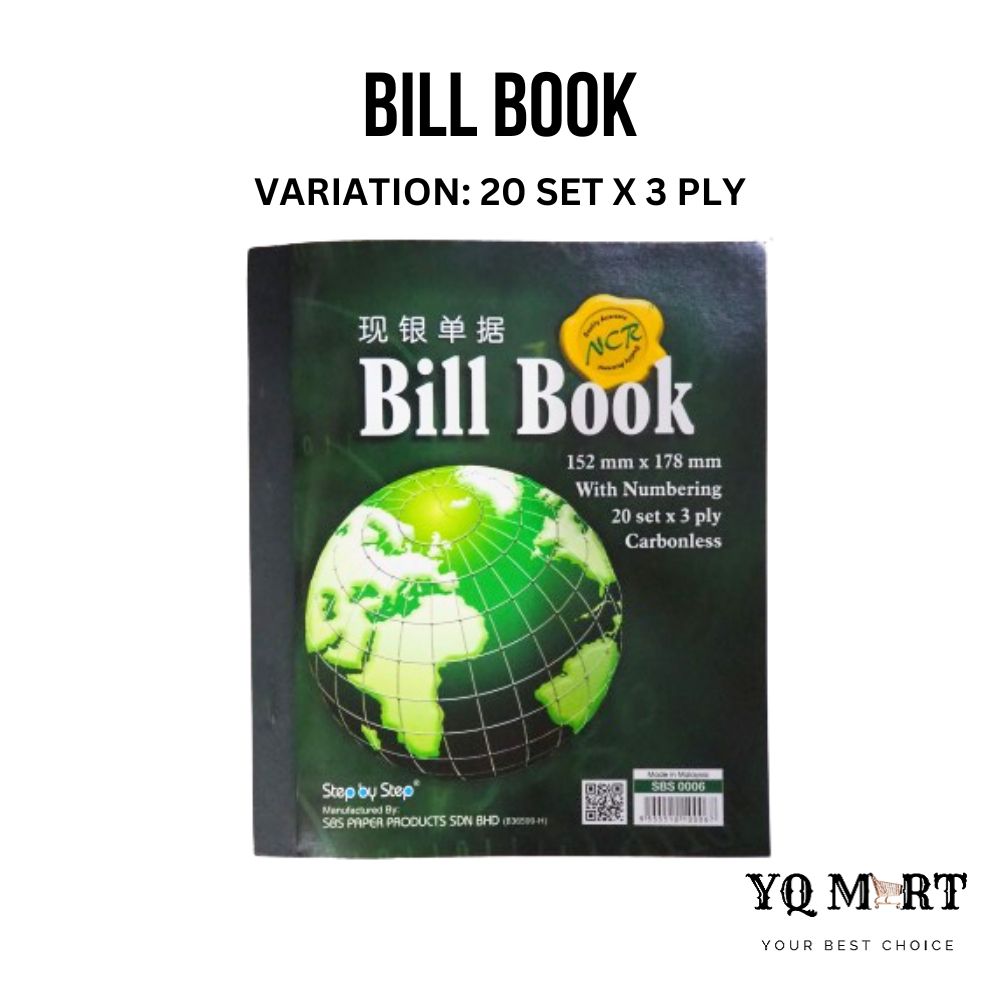 Bill Book Official Receipt Book With Numbering 3PLY/ Buku Resit ...