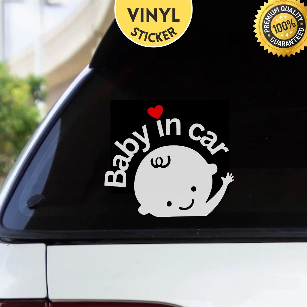 Baby Waving On Board - Car Vinyl Sticker / Kereta Stiker - Vinyl ...