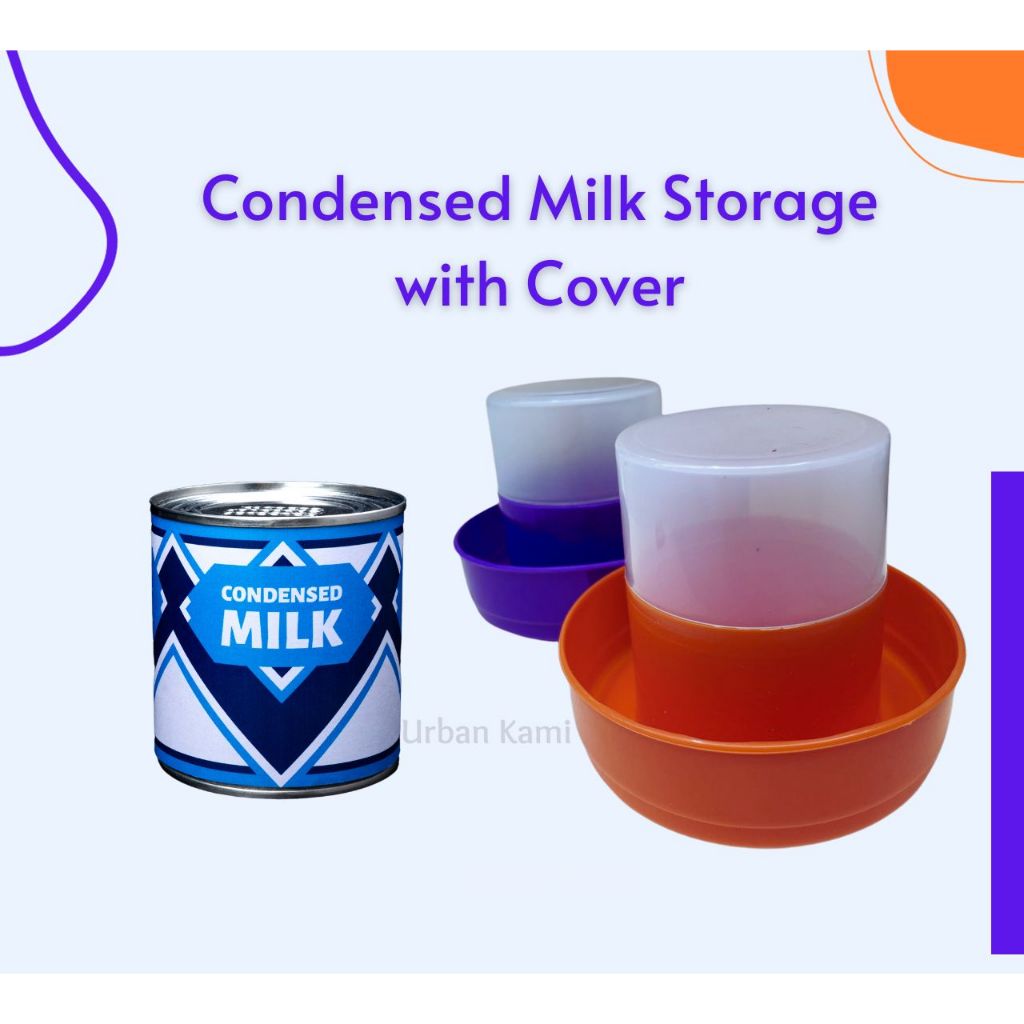 Condensed Milk Container With Cover (8cm x 11.5cm) / Bekas susu pekat ...