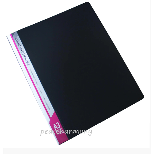 A3 Size Refillable Clear Holder and 11 Hole Sheet Protector Refill ...