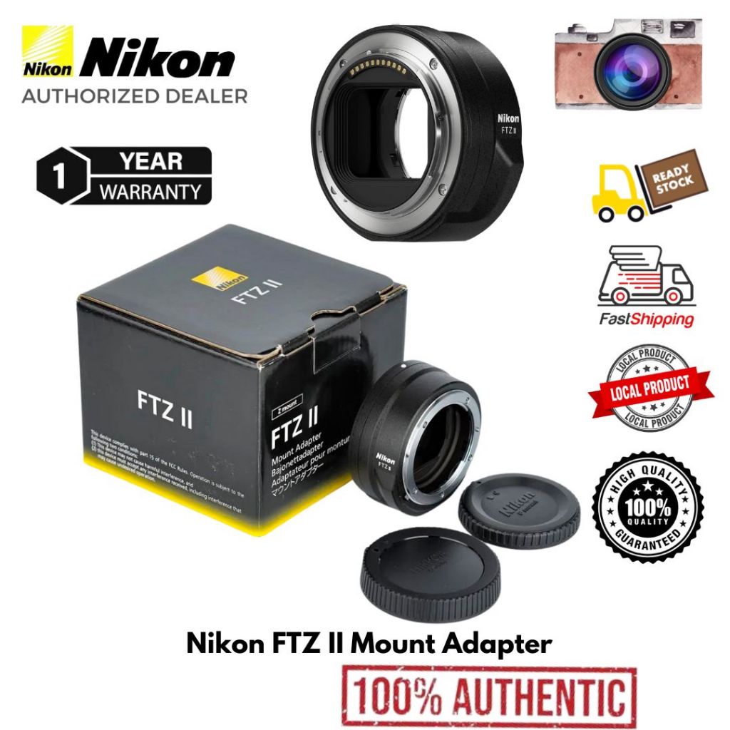 Nikon FTZ II Mount Adapter original (1 years warranty) Nikon F lens to Nikon Z-mount Camera ...