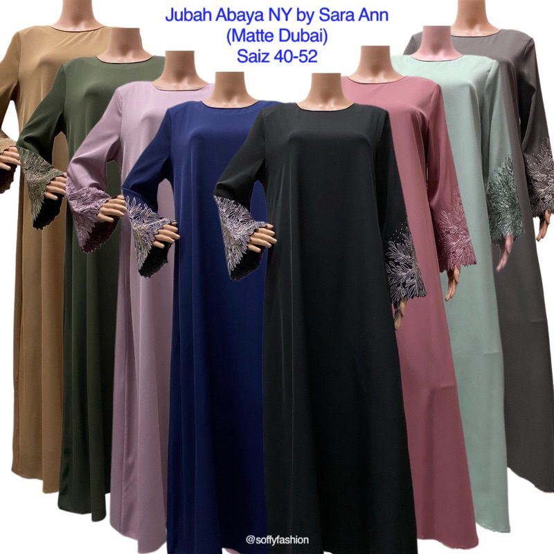 J751 JUBAH ABAYA NY by SARA ANN SAIZ 40-52 KOLEKSI RAYA | Shopee Malaysia
