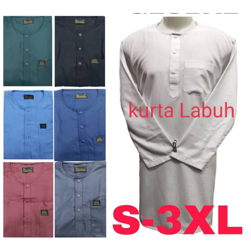 KURTA LABUH SUFI @HAJI@ KARKON KAIN COTTON | Shopee Malaysia