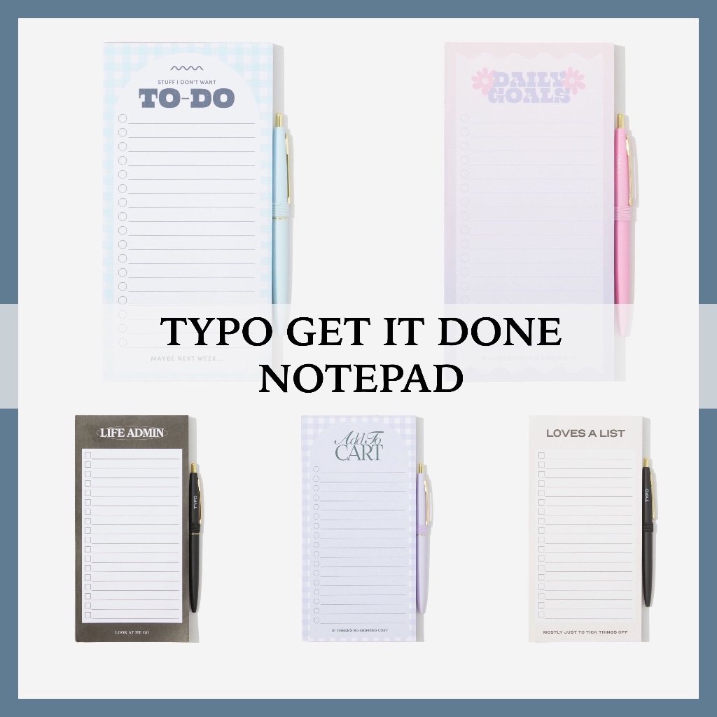TYPO Notepad / Get it Done Notepad / Magnetic Make A List / To Do List ...