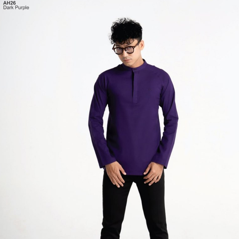 KURTA ATHEEF ( DARK PURPLE ) BY ELRAH EXCLUSIVE | Shopee Malaysia