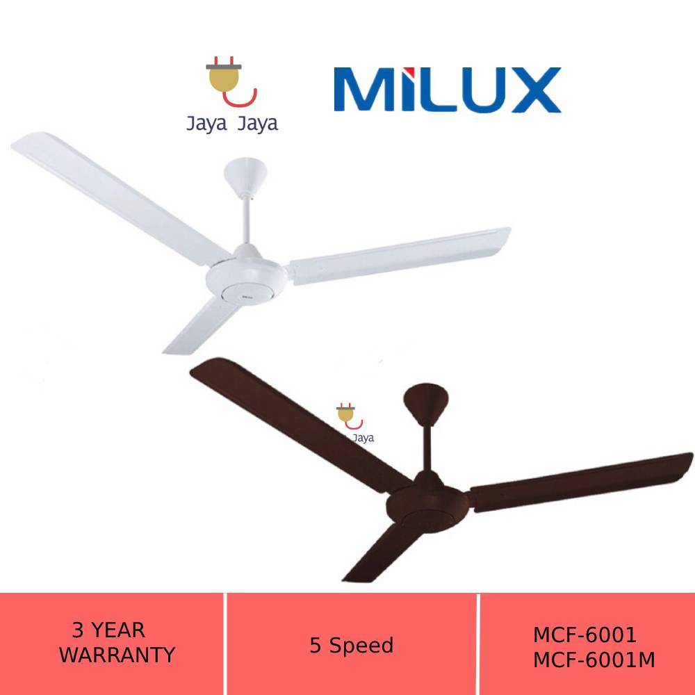 Milux Ceiling Fan 60” MCF-6001 With Regulator MCF6001 MCF-6001M ...