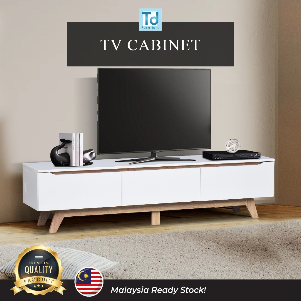Made in MY| Muji Series White TVCabinet Minimalist|Simple 6 Feet TV ...