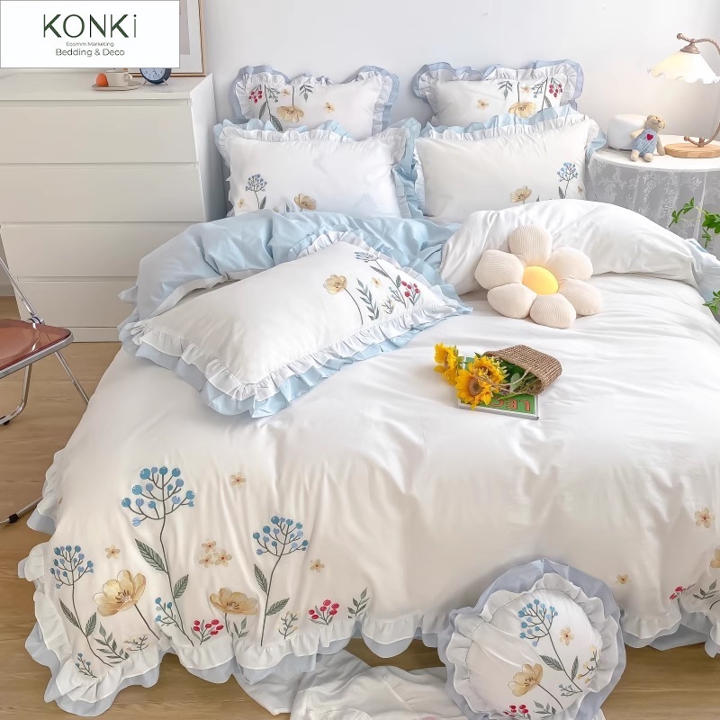 Hello Bobo 100% Cotton Embroidery Quilt Cover Set Cadar Pengantin ...