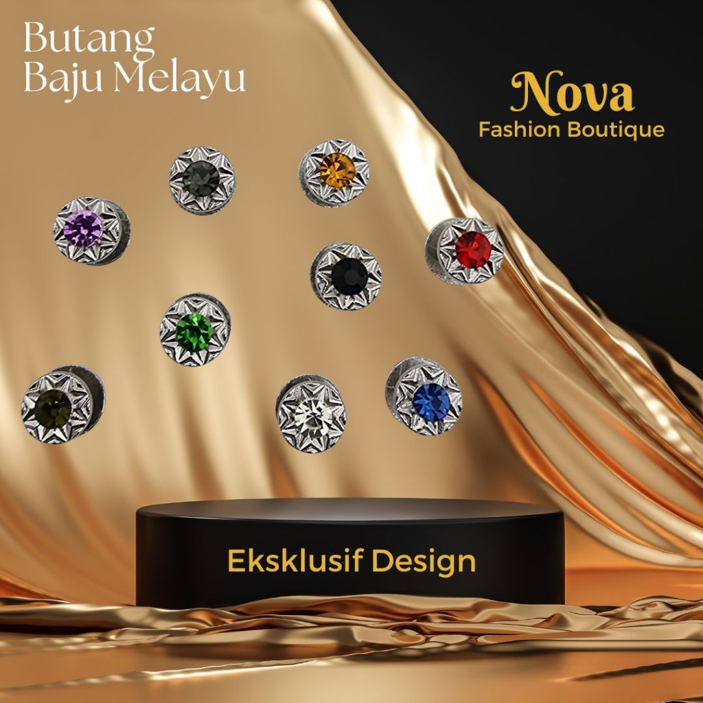 Butang Brooch Pin Kancing Baju Melayu Batu Viral Lelaki Dewasa Budak ...