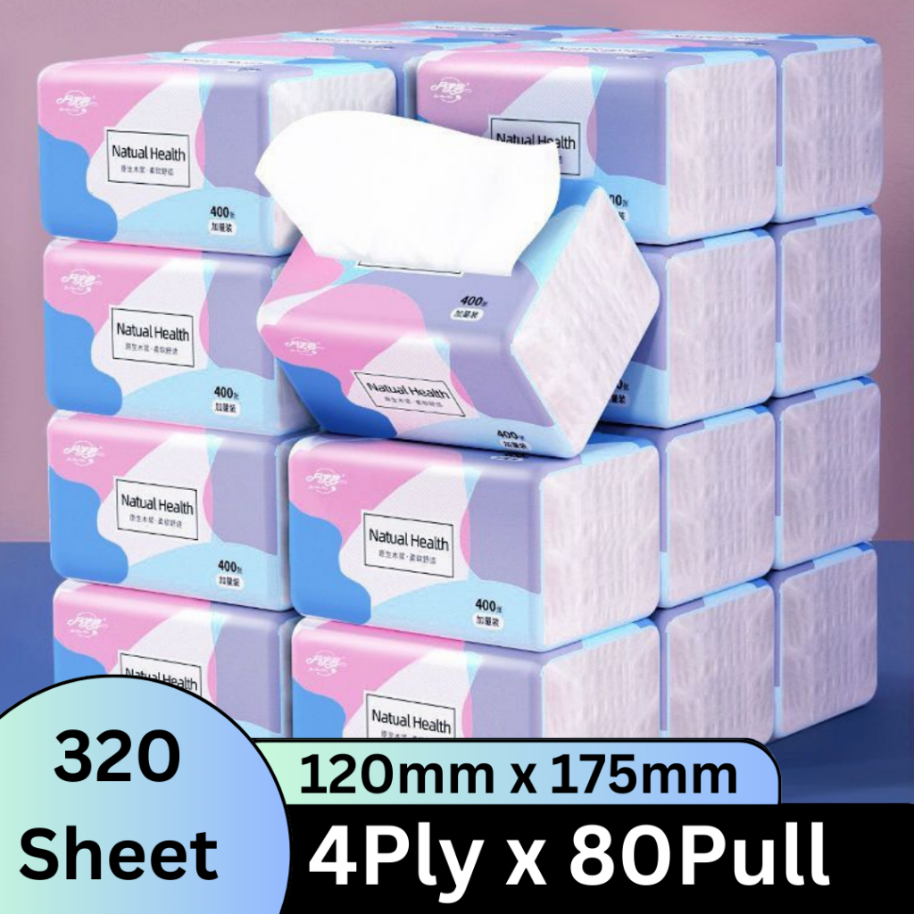 (Ready Stock) 20 Pack Colorful Series Facial Soft Tissue (80 pulls x ...