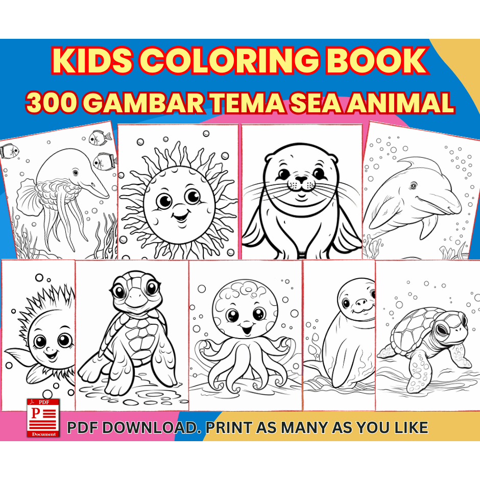 [PDF] 300+ KIDS COLOURING PAGES TEMA HAIWAN LAUT - Coloring Book For ...