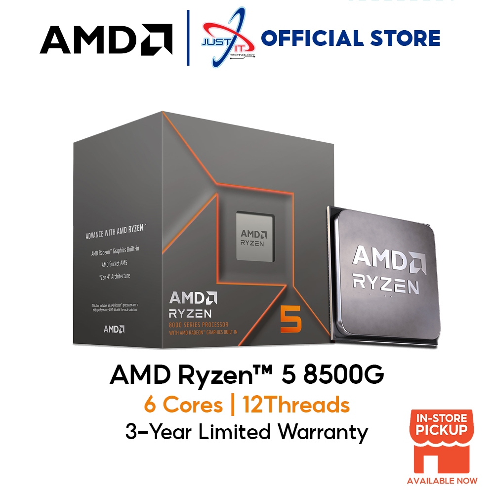 AMD RYZEN 5 8500G 3.5GHz Up to 5.0GHz 16MB AM5 PROCESSOR WITH AMD ...