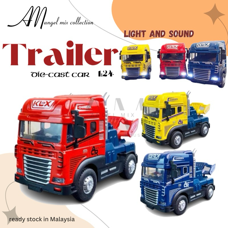 Ready Stock !!! 1:24 Alloy Trailers Truck King Die Cast Car Model Metal ...