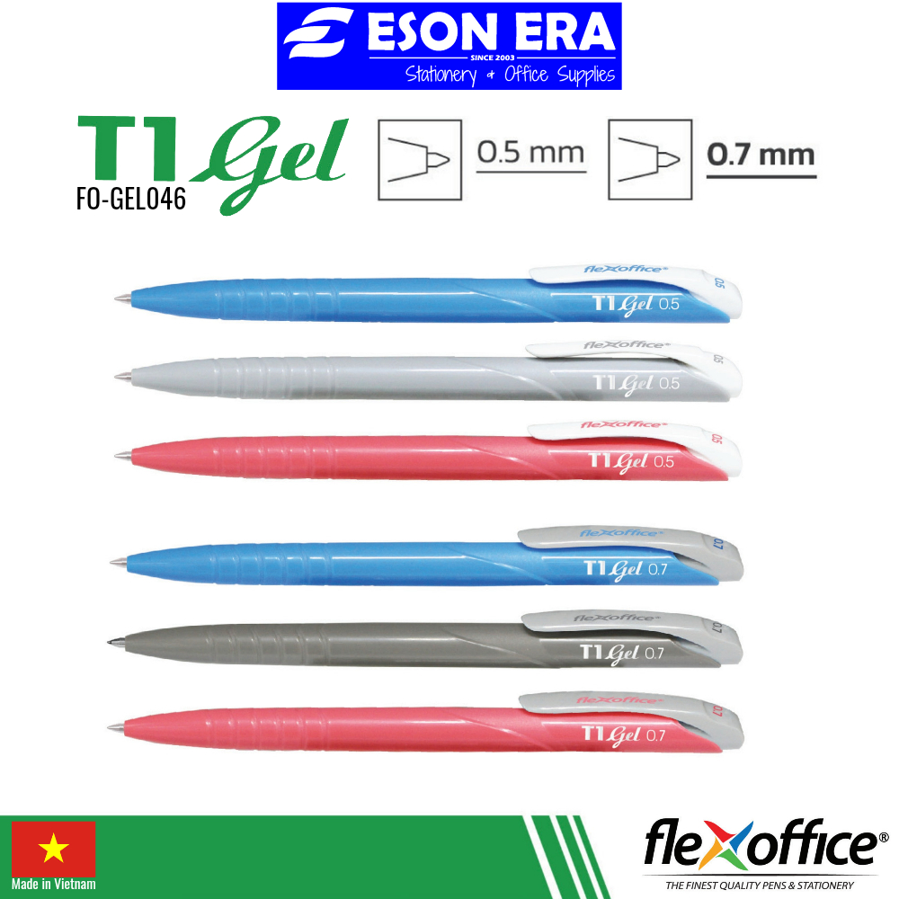 Flexoffice T1 Gel Retractable Gel Pen 0.5mm / 0.7mm | Shopee Malaysia