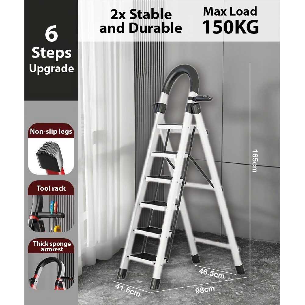 Tangga Lipat Foldable Ladder Folding Ladder Heavy Duty Ladder Multipurpose Tangga Rumah Steel ...